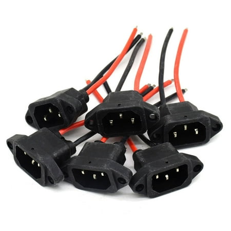 SICED Pack of 10 AC Panel Mount Power Socket, 20A, 3 Pin, for Computer ...