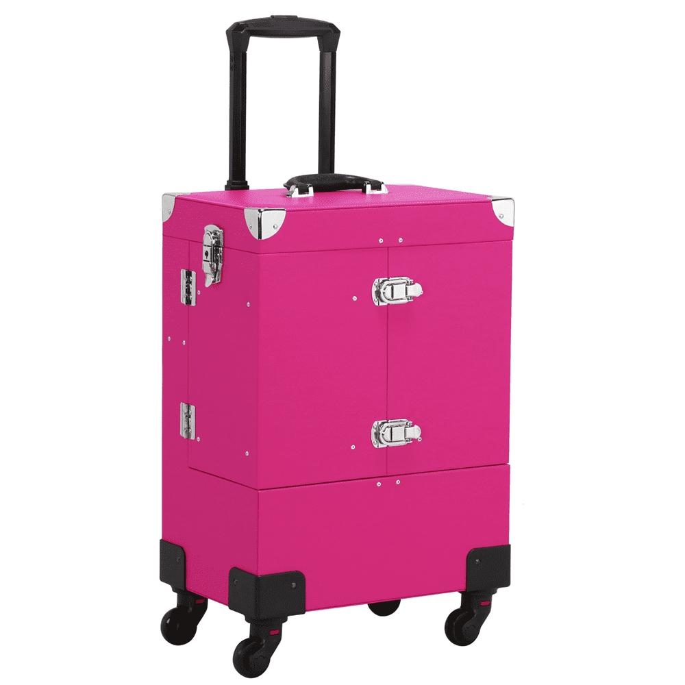 SmileMart Professional Makeup Trolley Train Case with Lock, Mirror ...