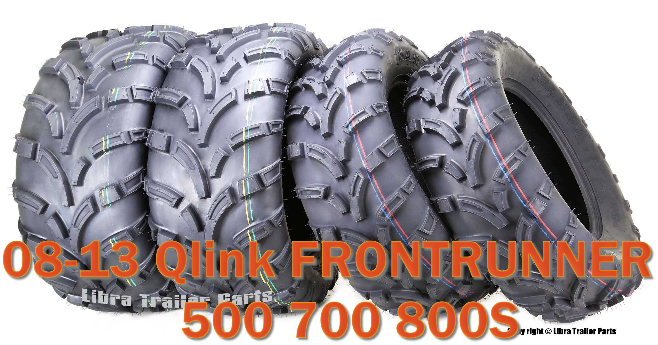 08-13 Qlink FRONTRUNNER 500 700 800S ATV Tire Set WANDA 25x8-12 25x10 ...