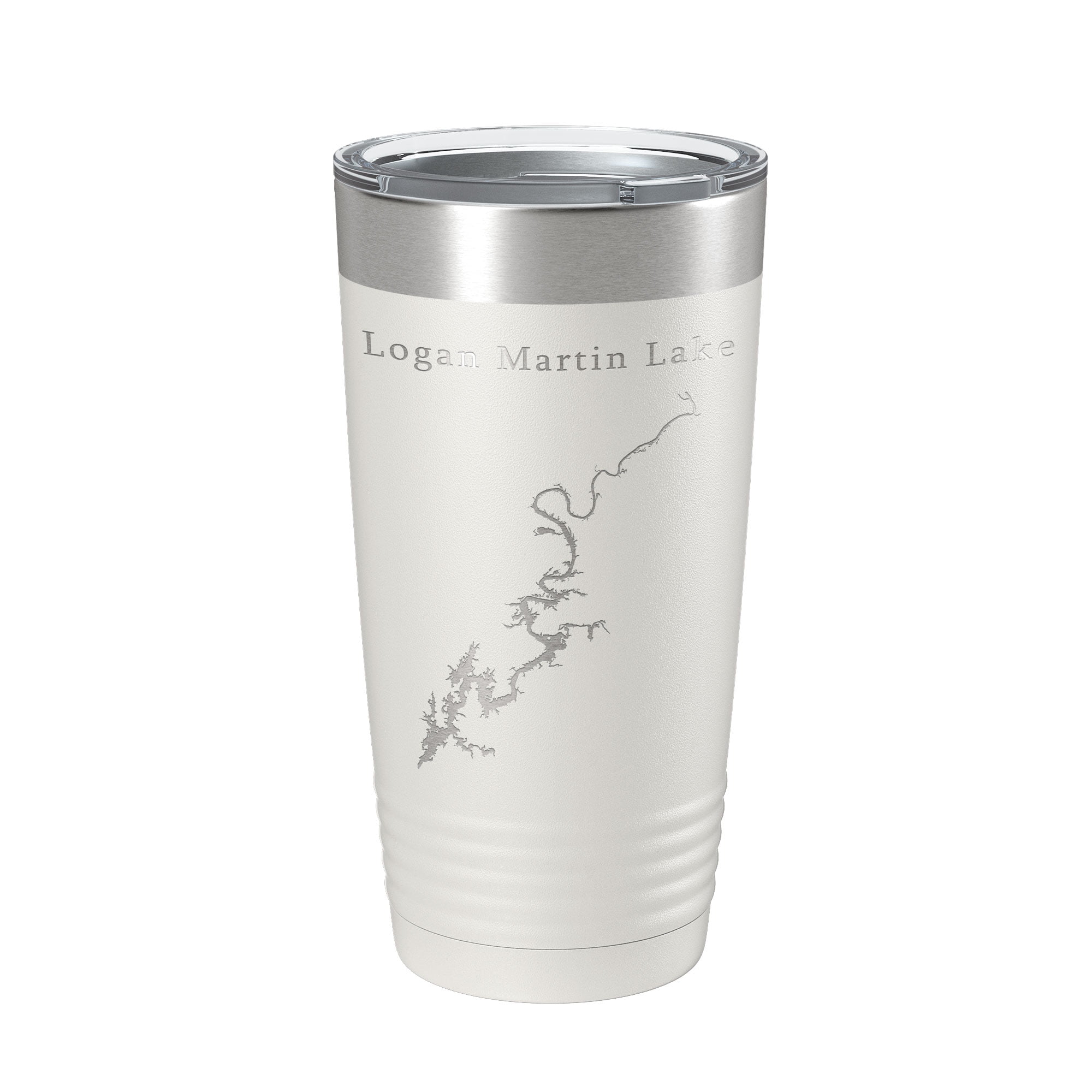 Logan Martin Lake Map Tumbler Travel Mug Insulated Laser Engraved ...