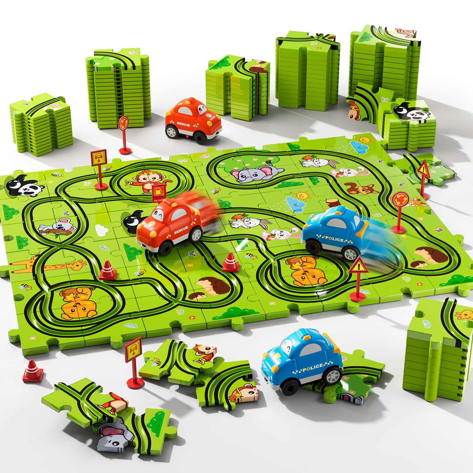 Juego de rompecabezas y carreras con temática de animales de Beby Buty ...
