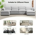 JUSTLET Modular Sectional Sofa, Convertible U Shaped Sofa Couch with ...