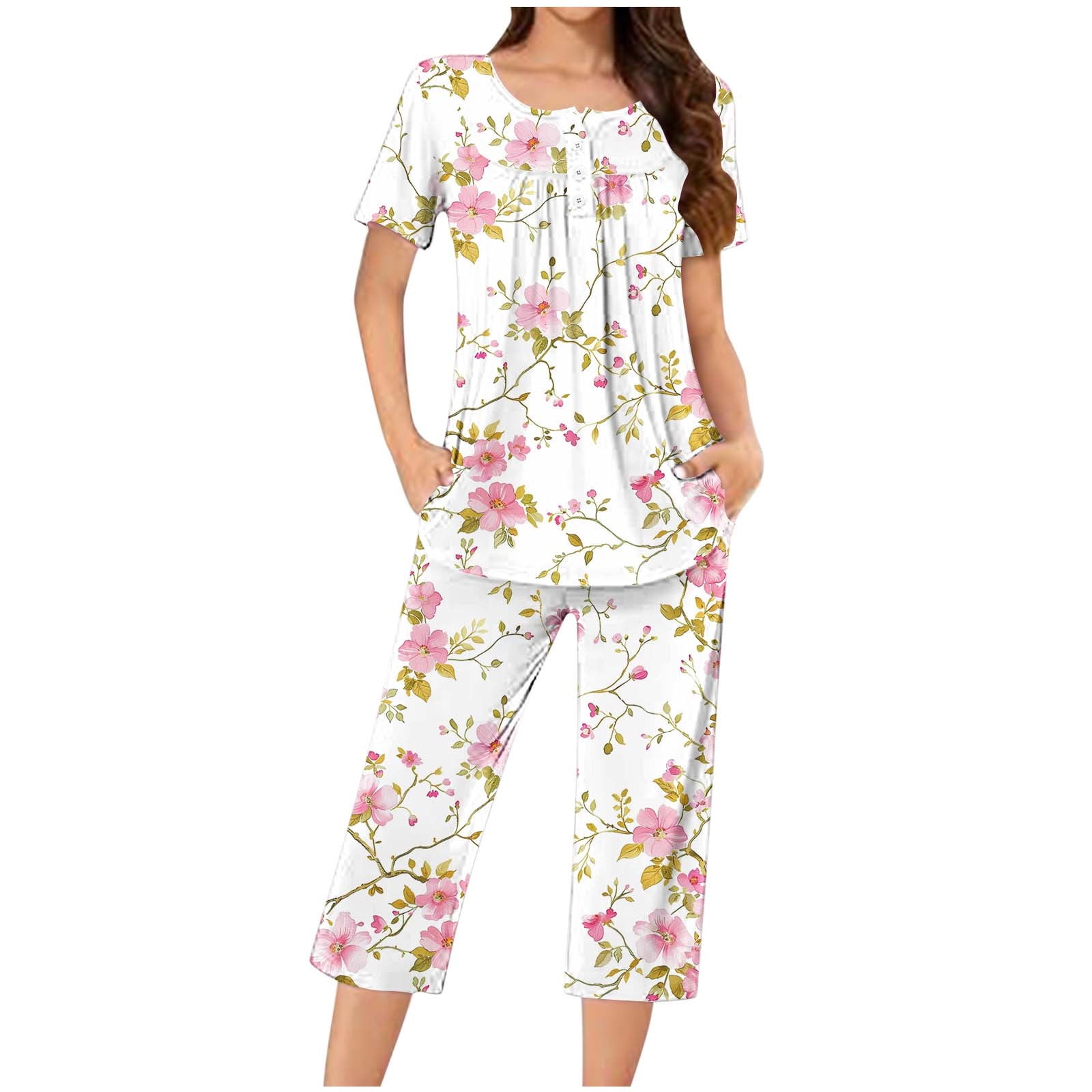 Click here for Yoeyez Womens Pajama Sets 2 Piece Summer Floral Pr... prices