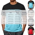 Ceisia Men Color Block Striped Crew Neck Short Sleeve Tops Smooth Cool ...