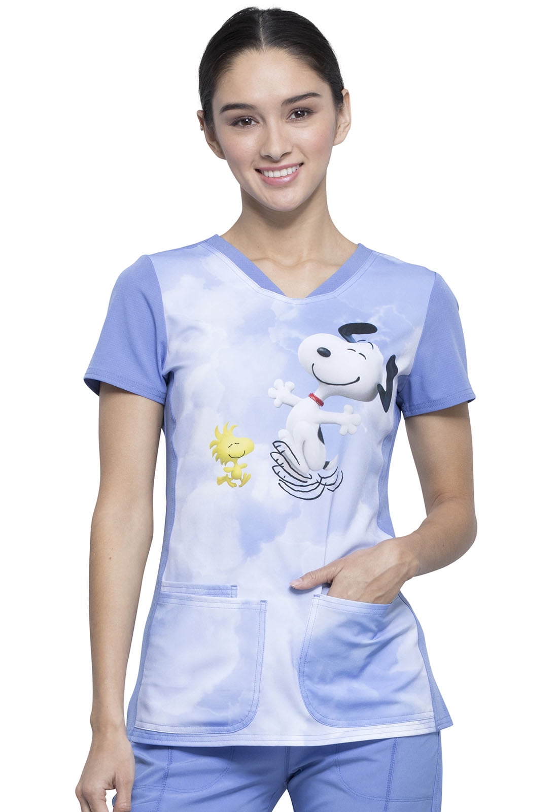 Tooniforms Women Scrubs Top, Shaped V-Neck, Plus Size, TF721, 2XL, Kiss ...
