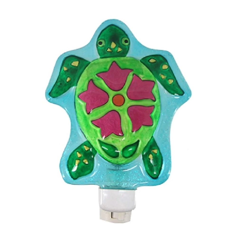 Chesapeake Bay Glass Sea Turtle Night Light with Swivel Plug 6.5 Inches ...