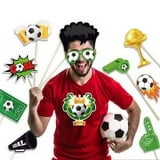 CC HOME 25pcs Soccer Patterns Photo Booth Props Soccer Patterns Party ...