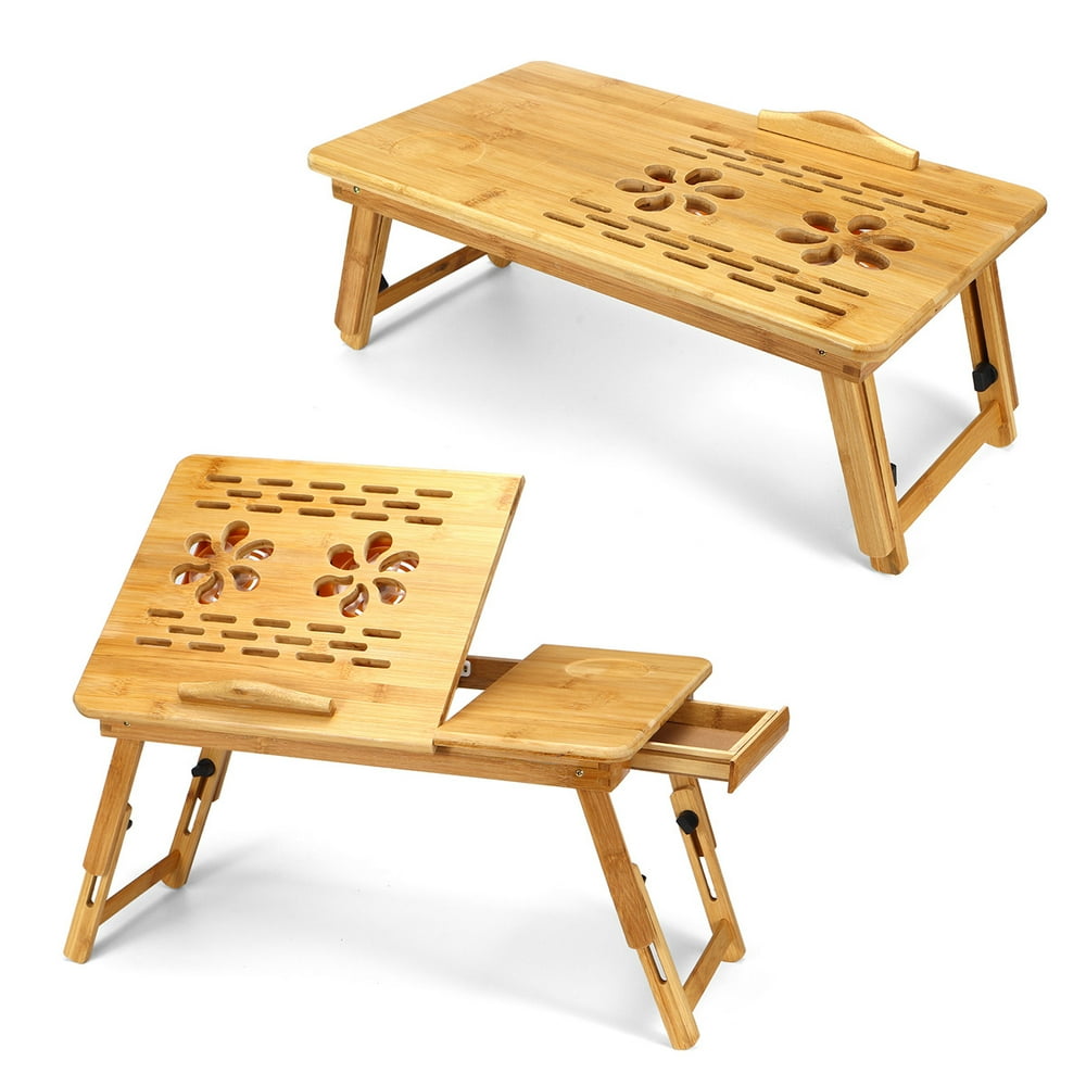 adjustable-wood-breakfast-bed-tray-lap-desk-serving-table-foldable-legs