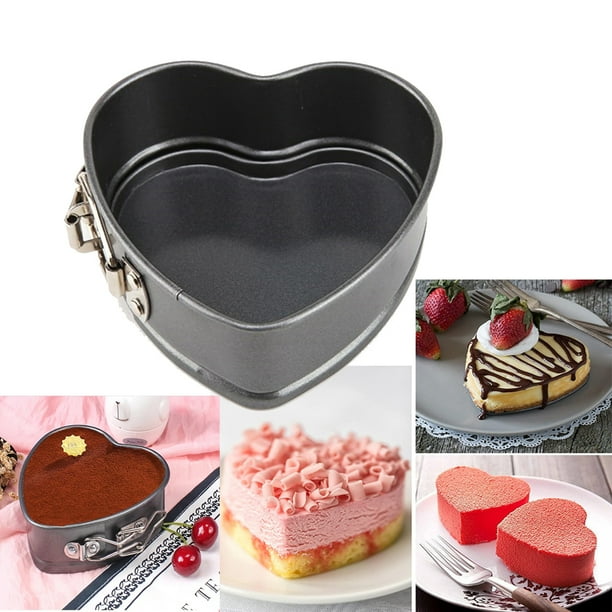 PloutoRich Cake Mold, Heart Cake Pan, Carbon Steel Mini Springform Pans ...