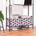 1PCS Fabric Storage Baskets with Iron Frame Foldable Storage Bins with ...