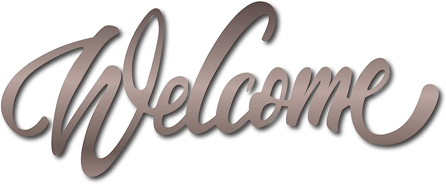 1pc Wood Sign Wall Decor Art Welcome Letter Decorative Wall Sculpture ...