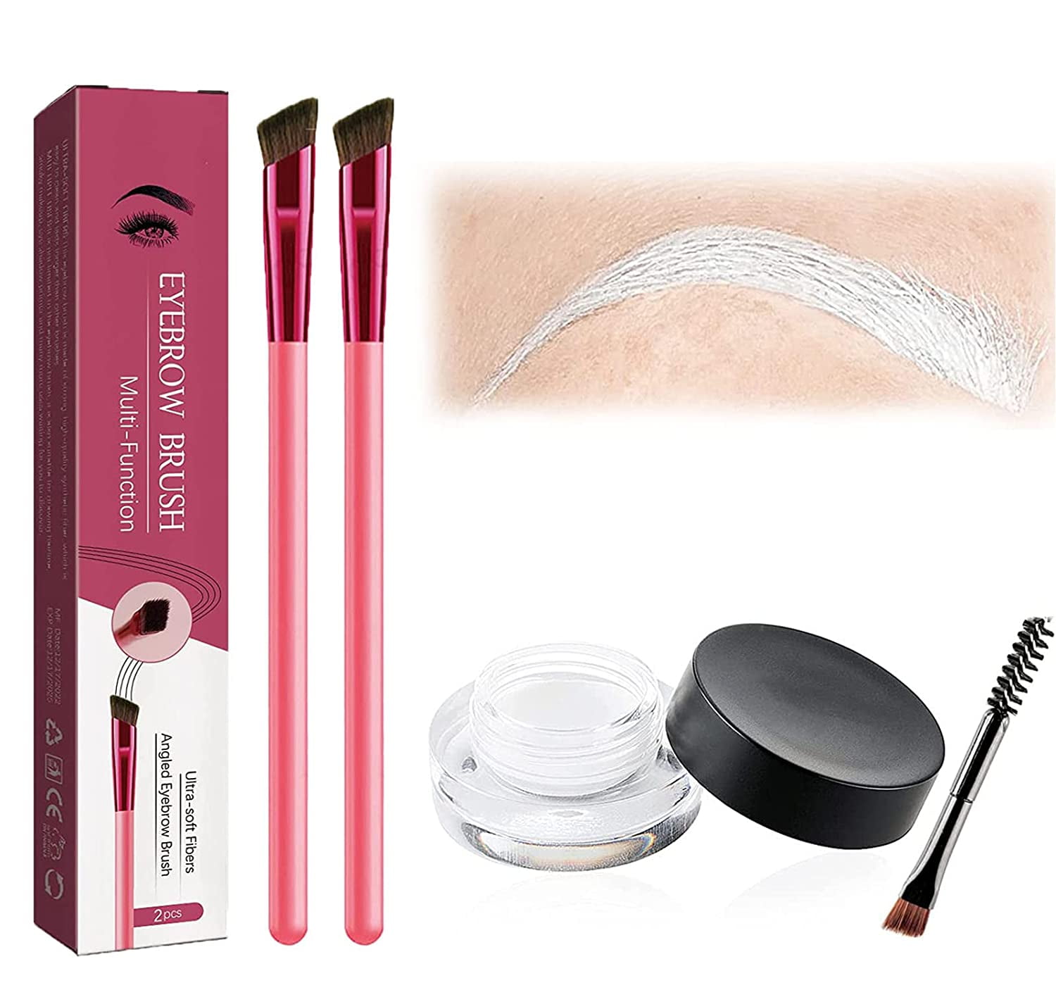 4D Hair Stroke Brow Stamp Brush, Eyebrow Hair Stroke Brush ...