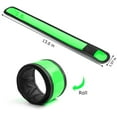 6 PCS Green LED Light Up Band Slap Bracelets, Night Safety Wrist Band ...