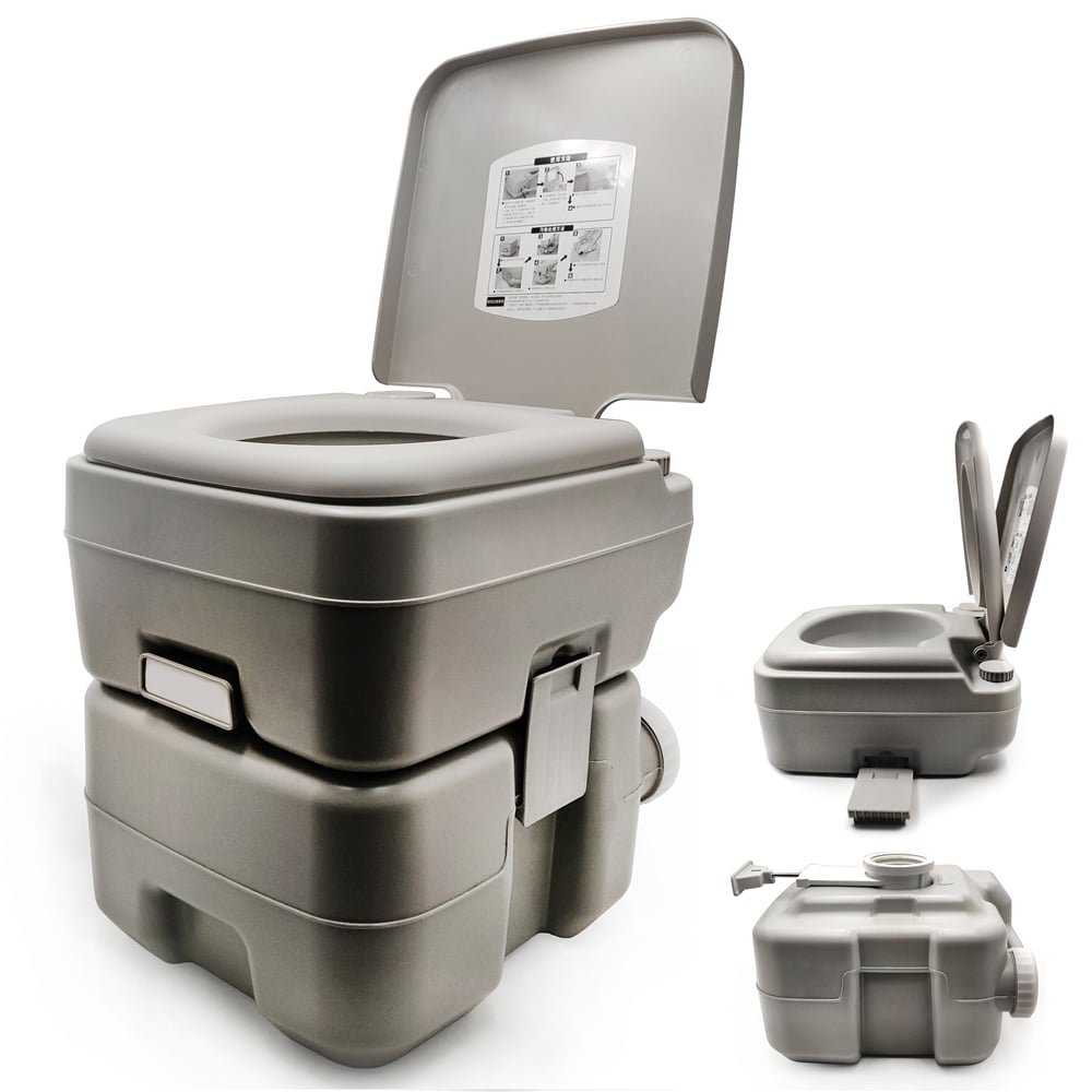 HTTMT- 5 Gallon 20L Portable Toilet Flush Travel Camping Commode Potty ...