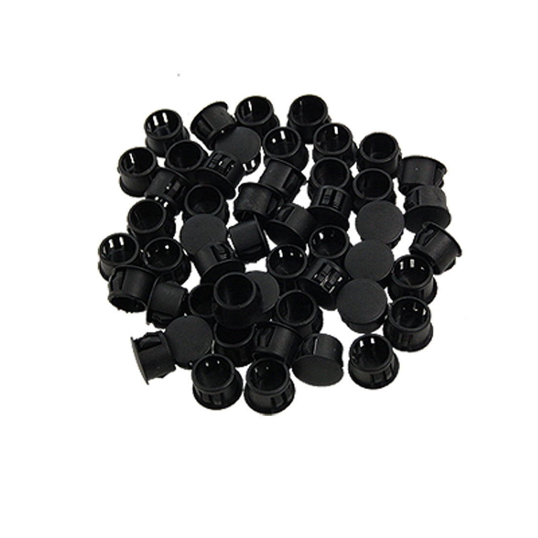 Unique Bargains 50 Pieces Black Plastic Locking 1/2 Inch Dia Hole Plugs ...