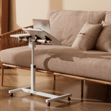 MoNiBloom Mobile Laptop Desk, Standing Desk with Wheels & Tilting ...