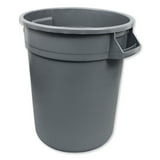 Impact Gator Waste Container, Round, Plastic, 20 Gal, Gray 7720GRA ...