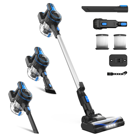 INSE Cordless Vacuum Cleaner 6-in-1 Rechargeable Stick Vacuum with 2200 ...