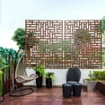 Metal Privacy Screen Free Standing Street - 76x47 Rust - Walmart.com