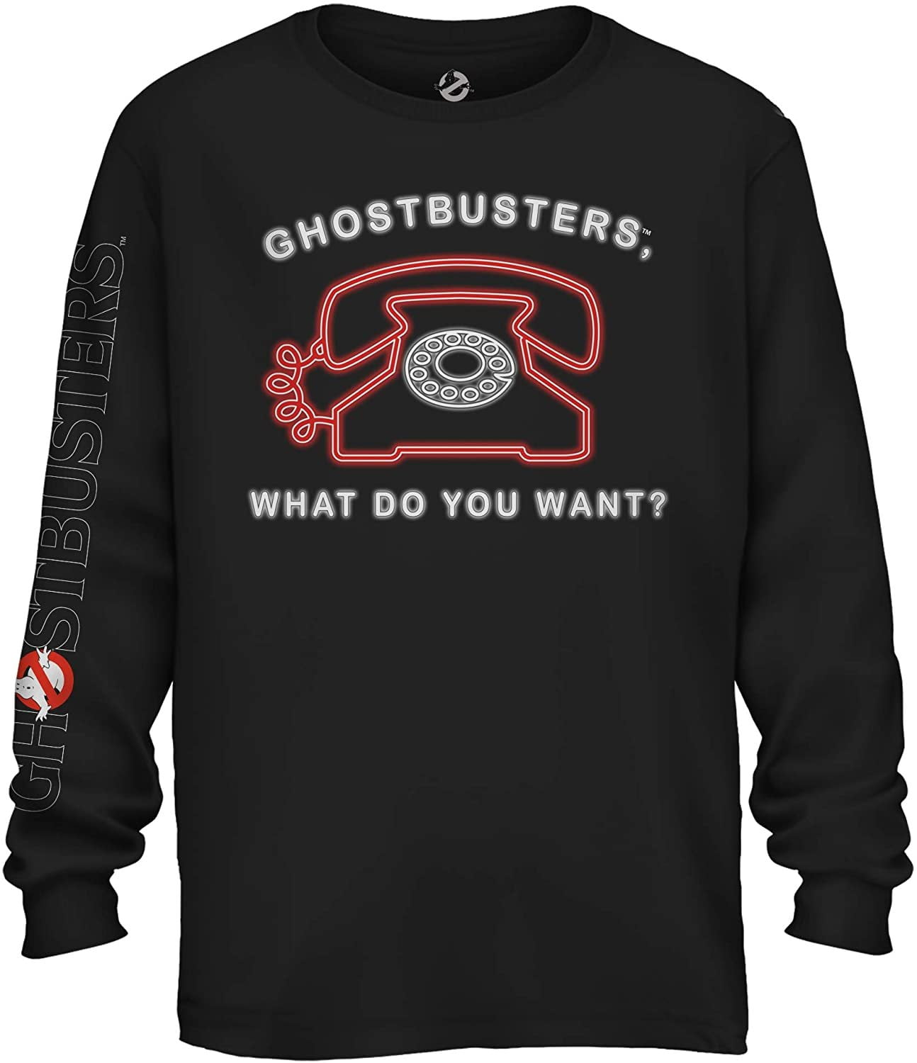 Ghostbusters Mens Classic Logo Shirt Long Sleeve Graphic T-Shirt ...