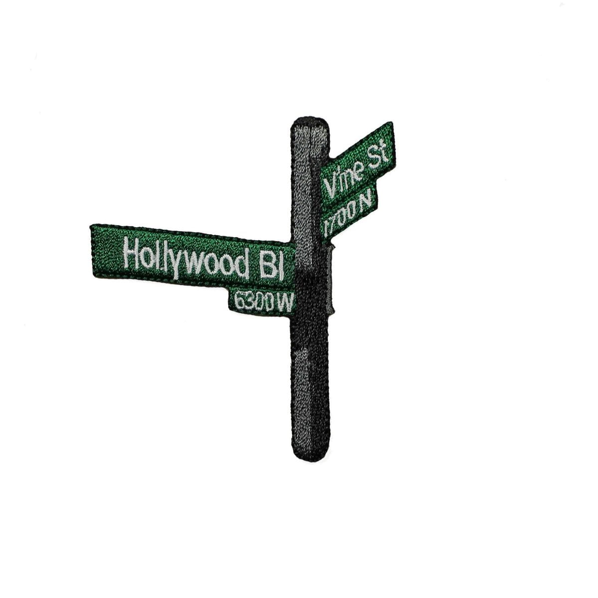 ID 3068 Hollywood BLVD Street Sign Patch Travel Embroidered Iron On ...