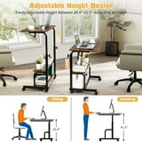 Ktaxon Rolling Side Table Computer Desk Stand Sofa End Cart Laptop PC ...