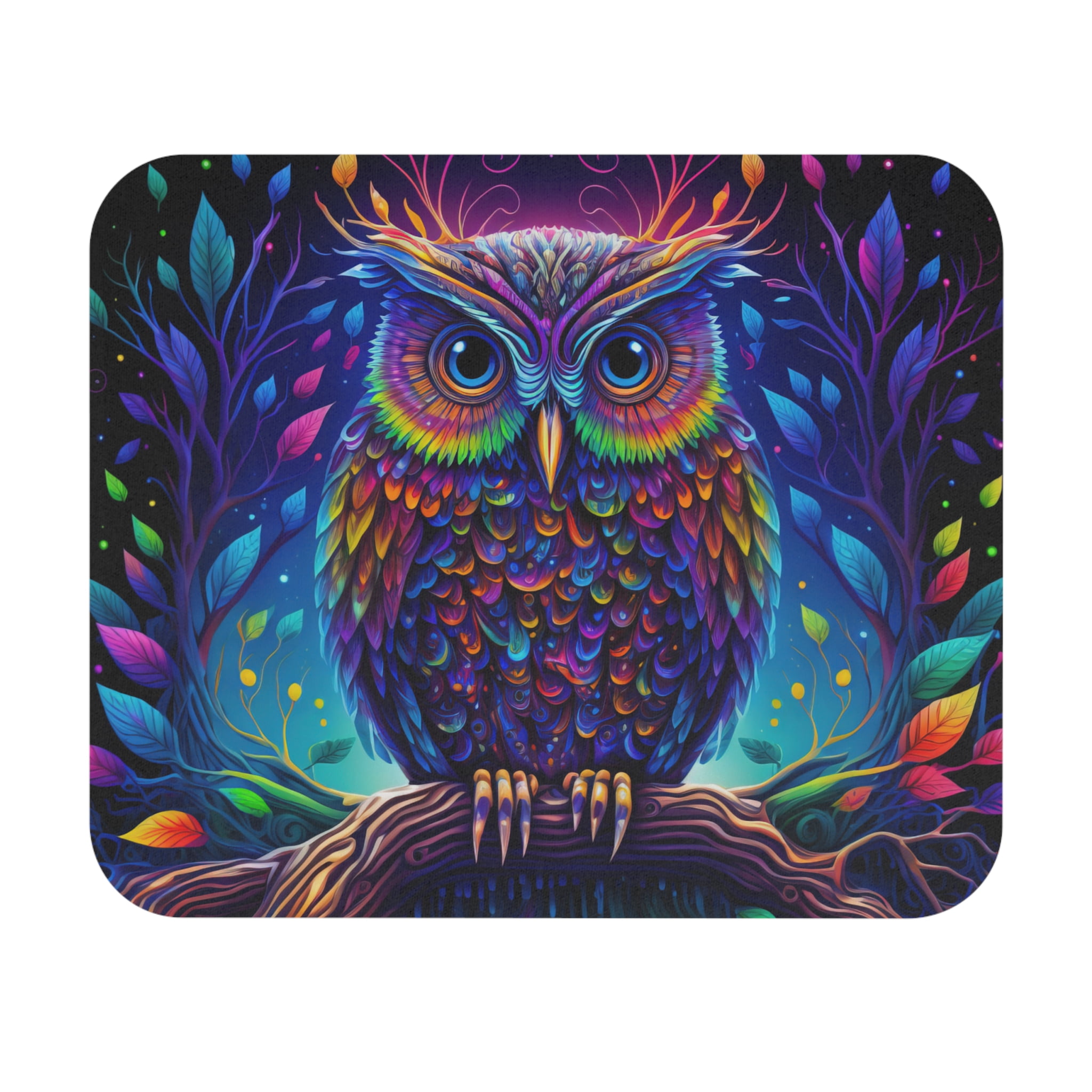 Owl Novelty Mouse Pad | Non-Slip Rubber Base Computers, Laptop, Office ...