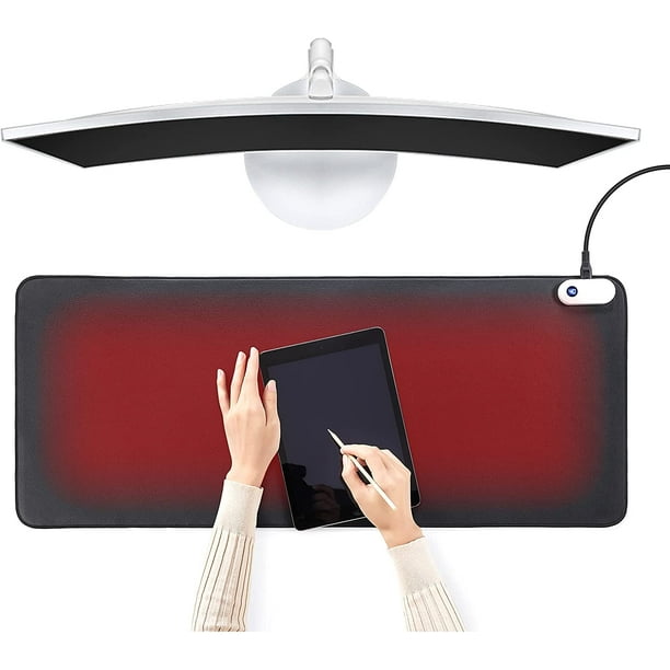 Heated Desk Mat, Heated Desk Mat, 3 Gear Leather Desk Mat, Electric ...