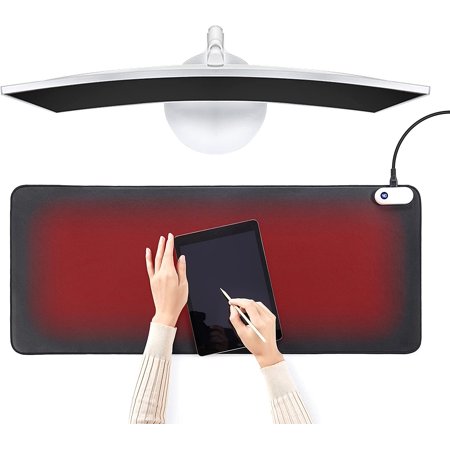 Heated Desk Mat, Heated Desk Mat, 3 Gear Leather Desk Mat, Electric ...