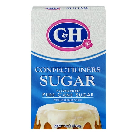 C&H Pure Cane Sugar Confectioners Powdered 1 lb Box - Walmart.com