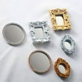Farfi Miniature Mirror Classic Good Craftsmanship Resin Oval Dollhouse ...