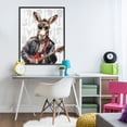 Stupell Industries Performing Musician Donkey Black Framed Giclee Art ...
