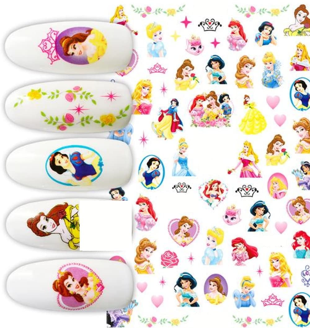 Princess Inspired Bell Snow White Sleeping Beauty Nail Art Stickers for ...