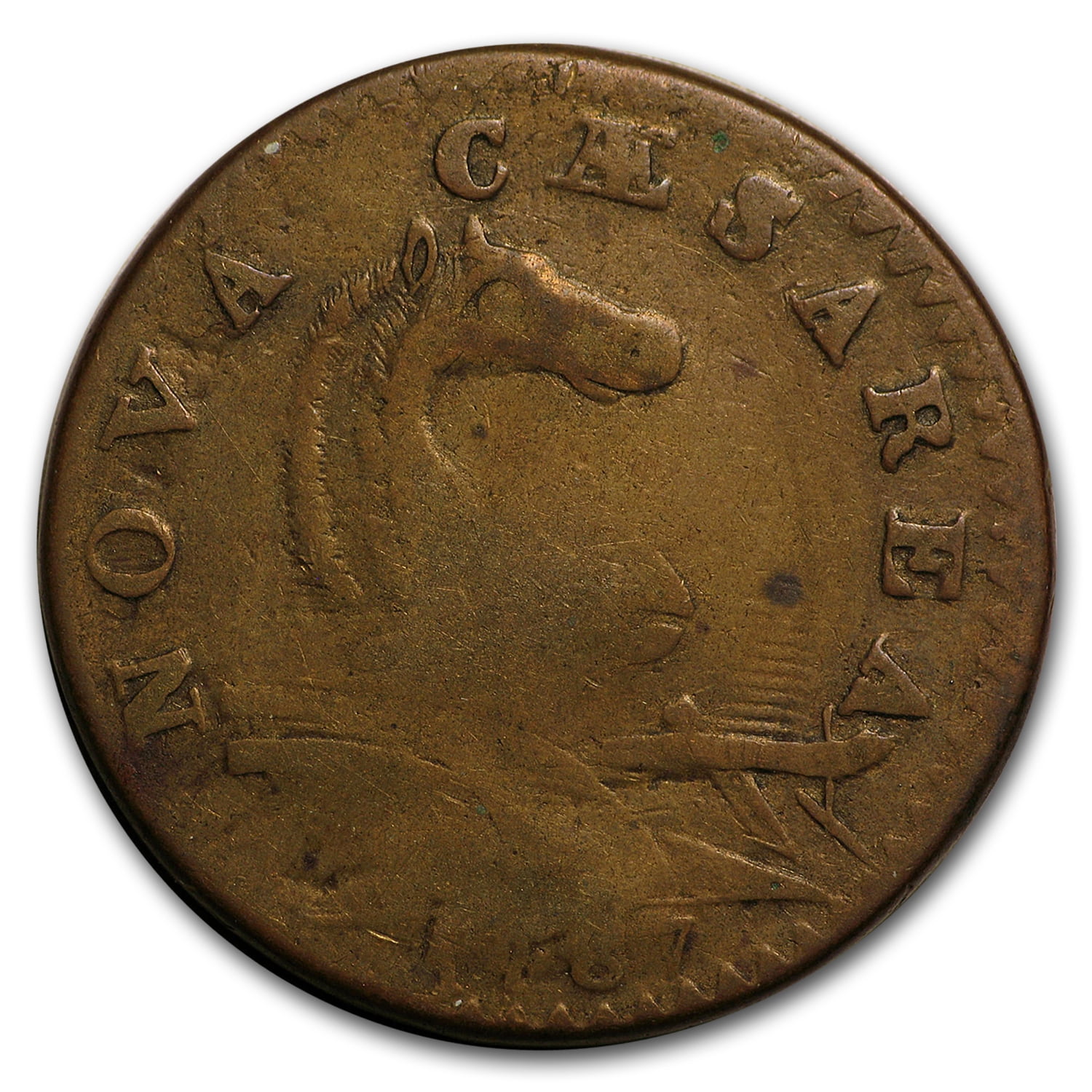 1787 New Jersey Copper Pronounced Outline to Shield VF - Walmart.com