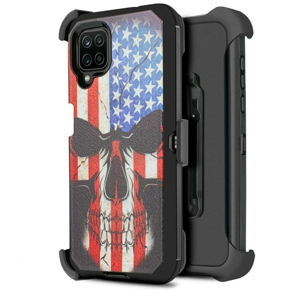 for Samsung Galaxy A12 Phone Case Dual Layer Full-Body Rugged Clear ...