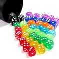 ZHUYING 100 Pieces 6 Sided Dice, 14mm Acrylic Colored Dice for ...