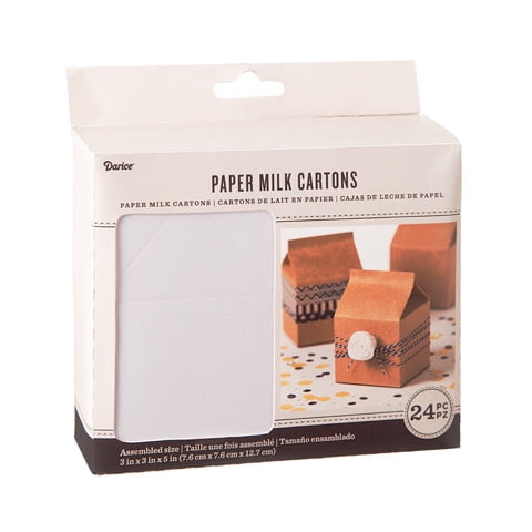 White Paper Milk Cartons: 3 x 5 inches, 24 pieces - Walmart.com