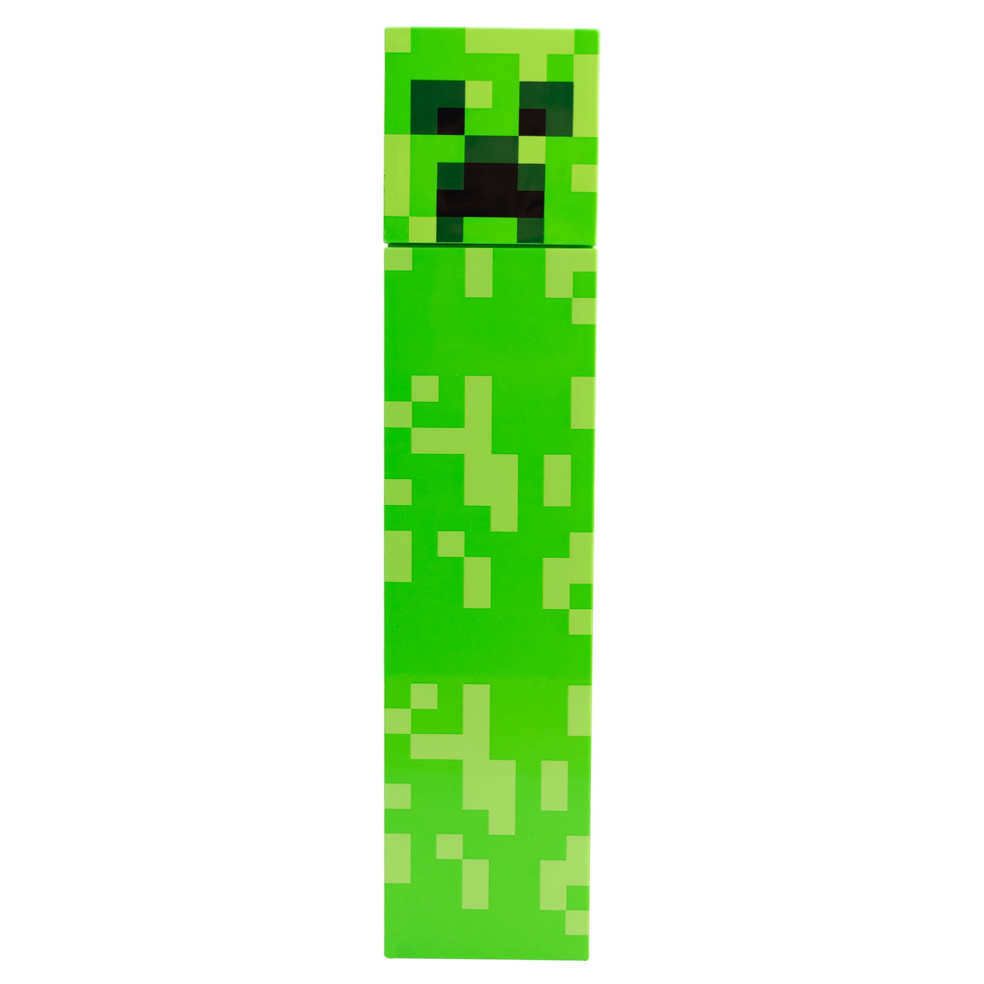 Botella Cuadrada de Plástico, Diseño Creeper Minecraft, Tapa Tipo Rosca ...