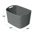 Curver Jute Extra Large Grey Plastic Storage Basket - Walmart.com