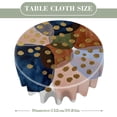 Chilfamy Round Tablecloth,Aesthetic Navy Blue Burnt Premium Polyester ...
