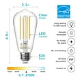 T-JOY Edison Vintage LED Bulbs 60W Equivalent Dimmable 2700K E26 Clear Glass 6 Pack - Walmart.com