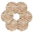 6 Pcs Woven Drink Coasters Set with Metal Stand, 4 Inch Tabletop ...