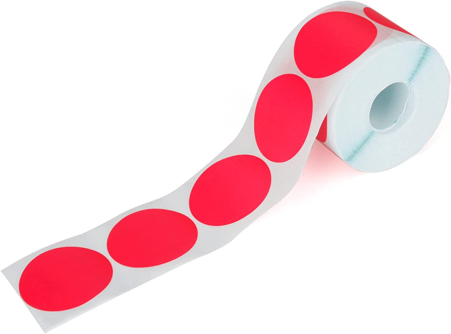 150 PCS 4" Red Thermal Labels, Color Coding Dot Label Color Thermal ...