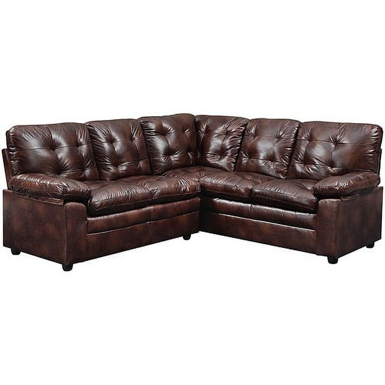 Chestnut Leather Corner Sofa | Baci Living Room