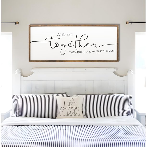 And so Together They Built a Life They Loved Wooden Sign 10x20 inches ...