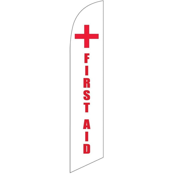 First Aid Banner Swooper Flag for Festivals and Events, Replacement ...
