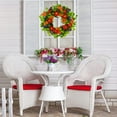 22 Inch Artificial Spring Summer Wreath for Front Door, Poppy Wreath ...