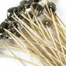 Hearts and Crafts Pre-Waxed Natural Cotton Wicks, 100 6" Wicks ...