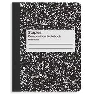"Staples Composition Notebook, 7.5"" x 9.75"", Wide Ruled, 100 Sheets ...