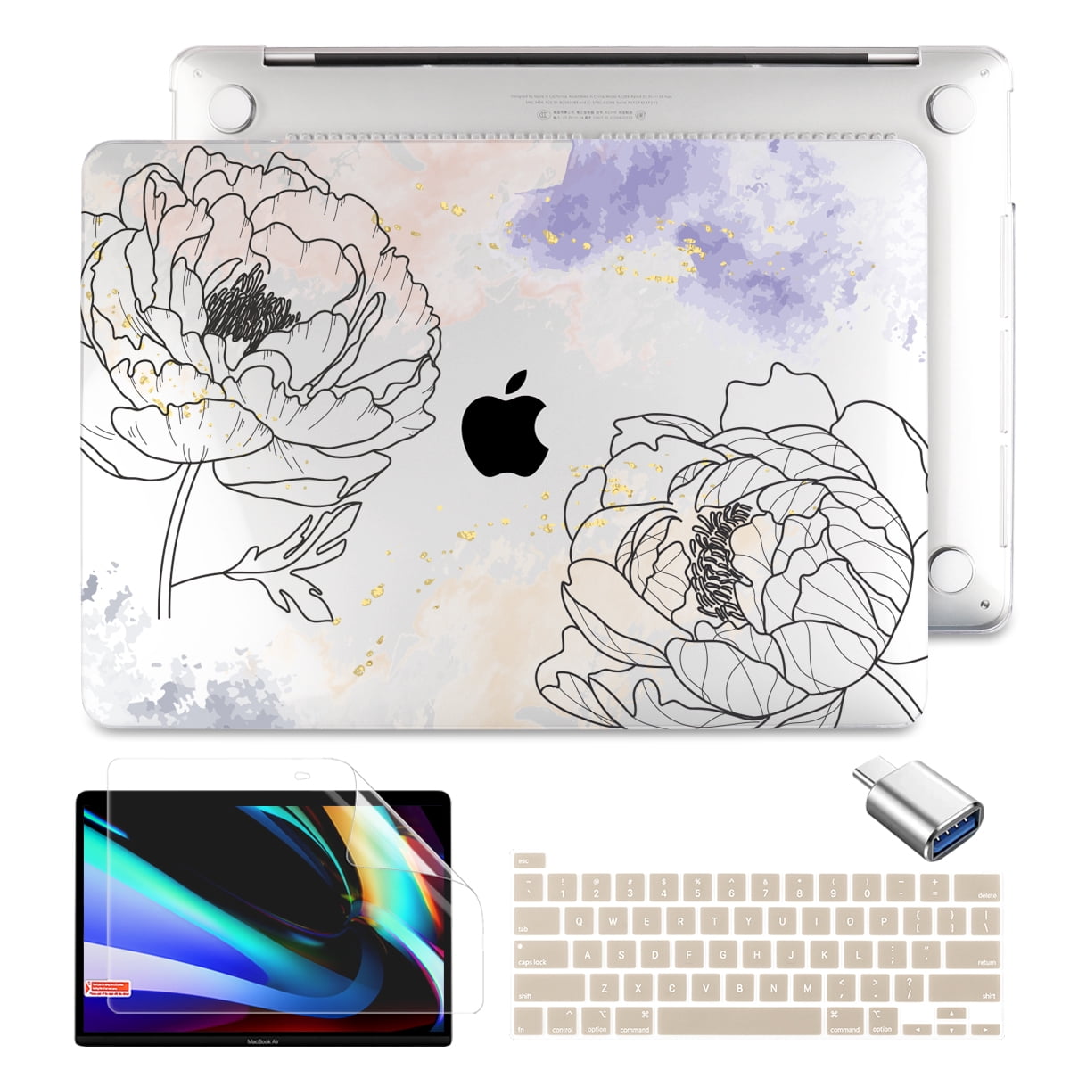 DONGKE Case For MacBook Pro 13 inch 2022 2021 2020 Release Model A2338 ...